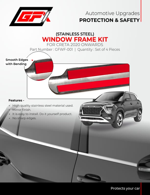 CRETA 2020 WINDOW FRAME GARNISH KIT (SET OF 4 ) – DolphinAccessories