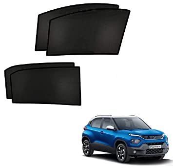WINDOW SUNSHADE/FABRIC CURTAIN FIT TATA PUNCH(4 PCS) 2021 TO 2025 ...