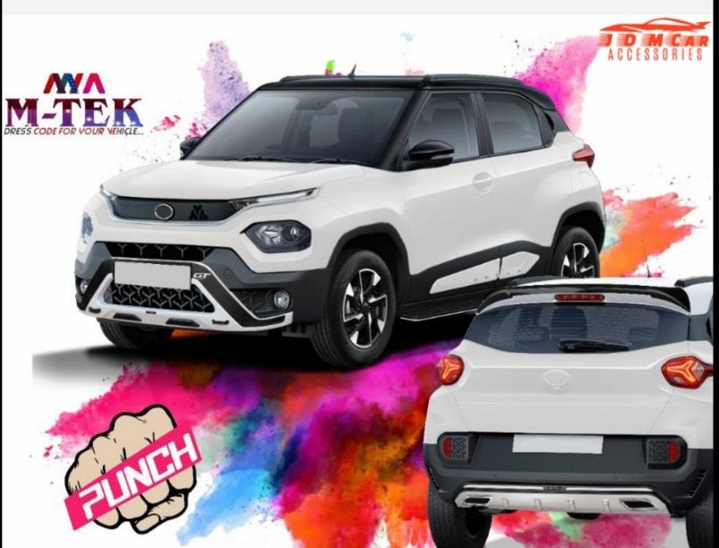 Tata Punch Orcus White Front and Rear Guard (Only) – DolphinAccessories