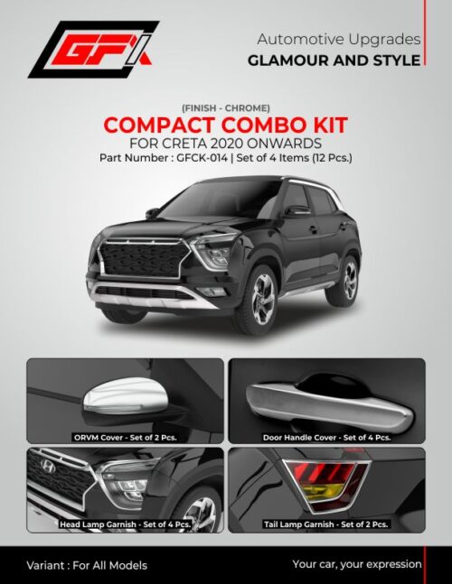 Hyundai Creta 2020 Onward GFX Super Combo Kit – Chrome Finish ...