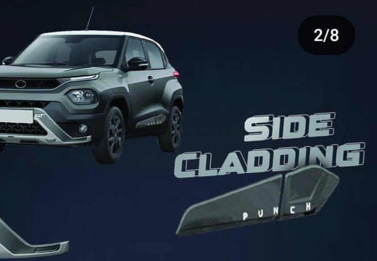 M-TEK TATA PUNCH DAYTONA GREY SIDE CLADDING – DolphinAccessories