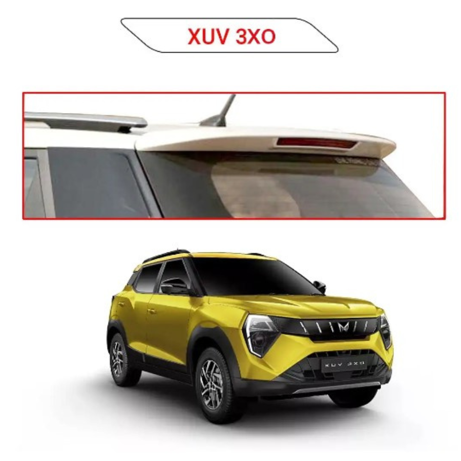 Mahindra XUV 3XO M-TEK Rear Spoiler (Everest White), M-TEK Rear Spoiler ...