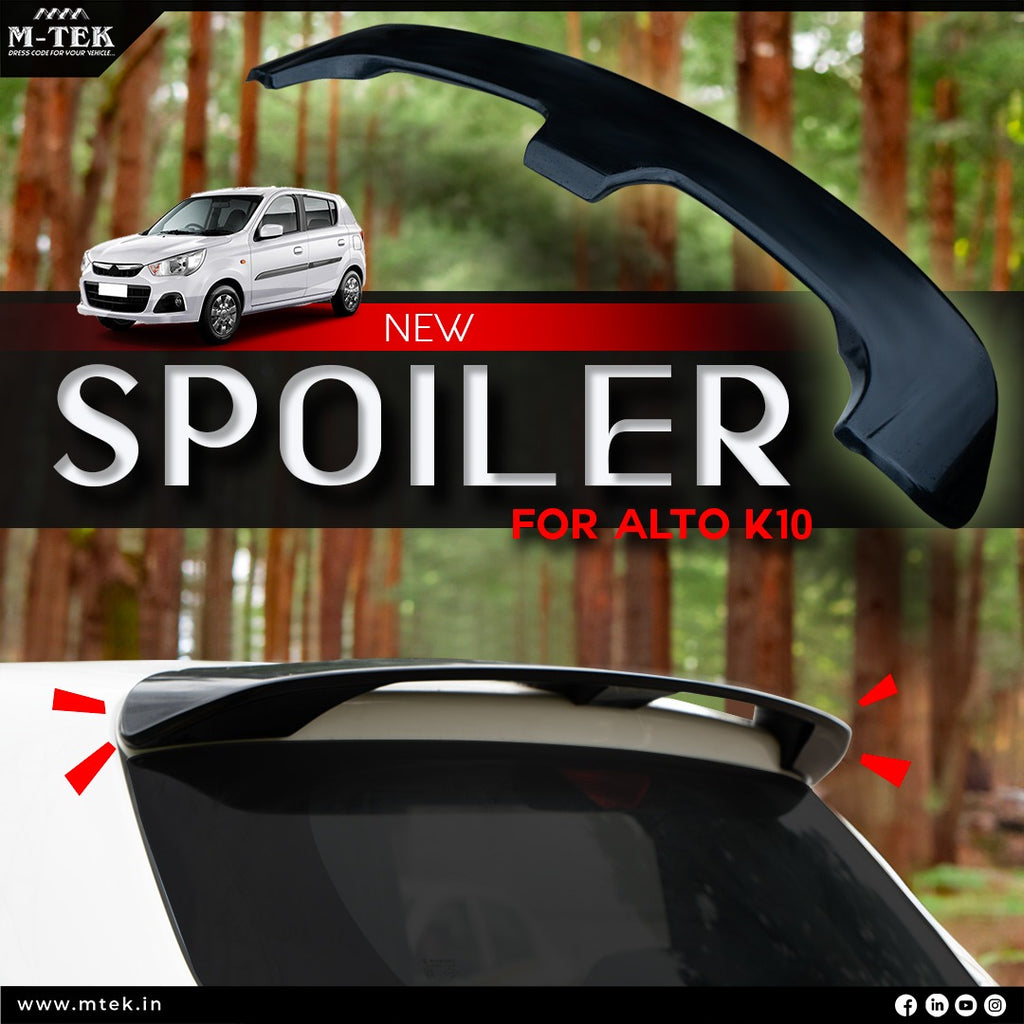 M-TEK Black Rear Spoiler for New Alto K10, New Alto K10 M-TEK Rear ...