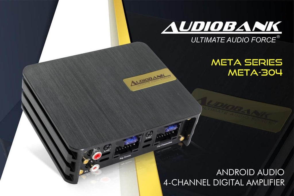 Audiobank Meta-304 (4-Channel) Digital Amplifier for 9" and 10" Androi ...