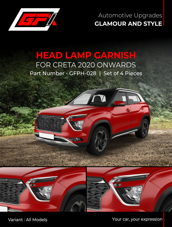 GFX Head Lamp Garnish Creta 2020 GFXH -046 – DolphinAccessories