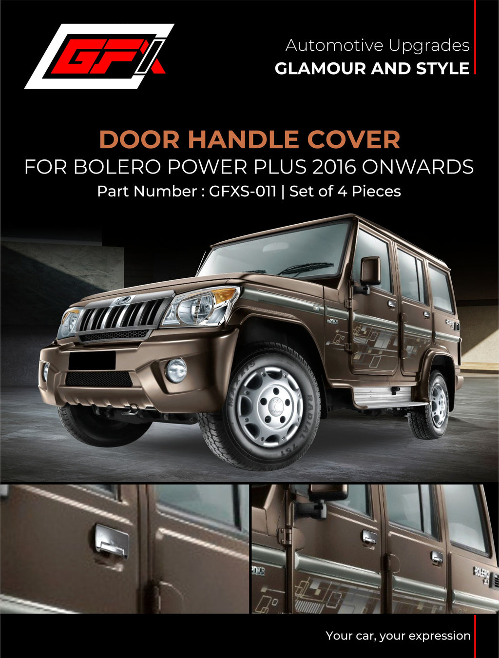 Door Handle Cover Bolero 2011 onwards – DolphinAccessories