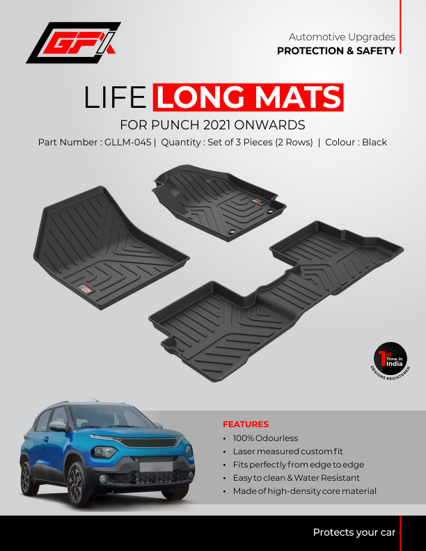 GFX TATA Punch 2021 Onwards Lifelong Mat – DolphinAccessories
