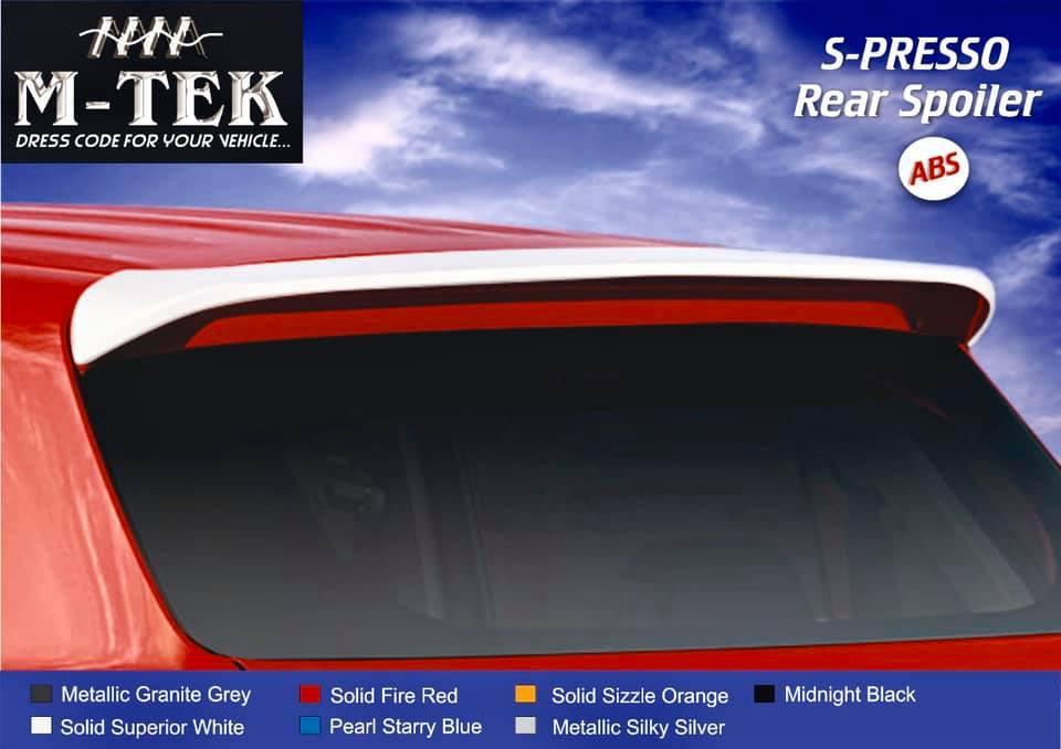 Maruti S-PRESSO M-Tek Rear Spoiler (ABS Metallic Silky Silver) MK-A020 ...