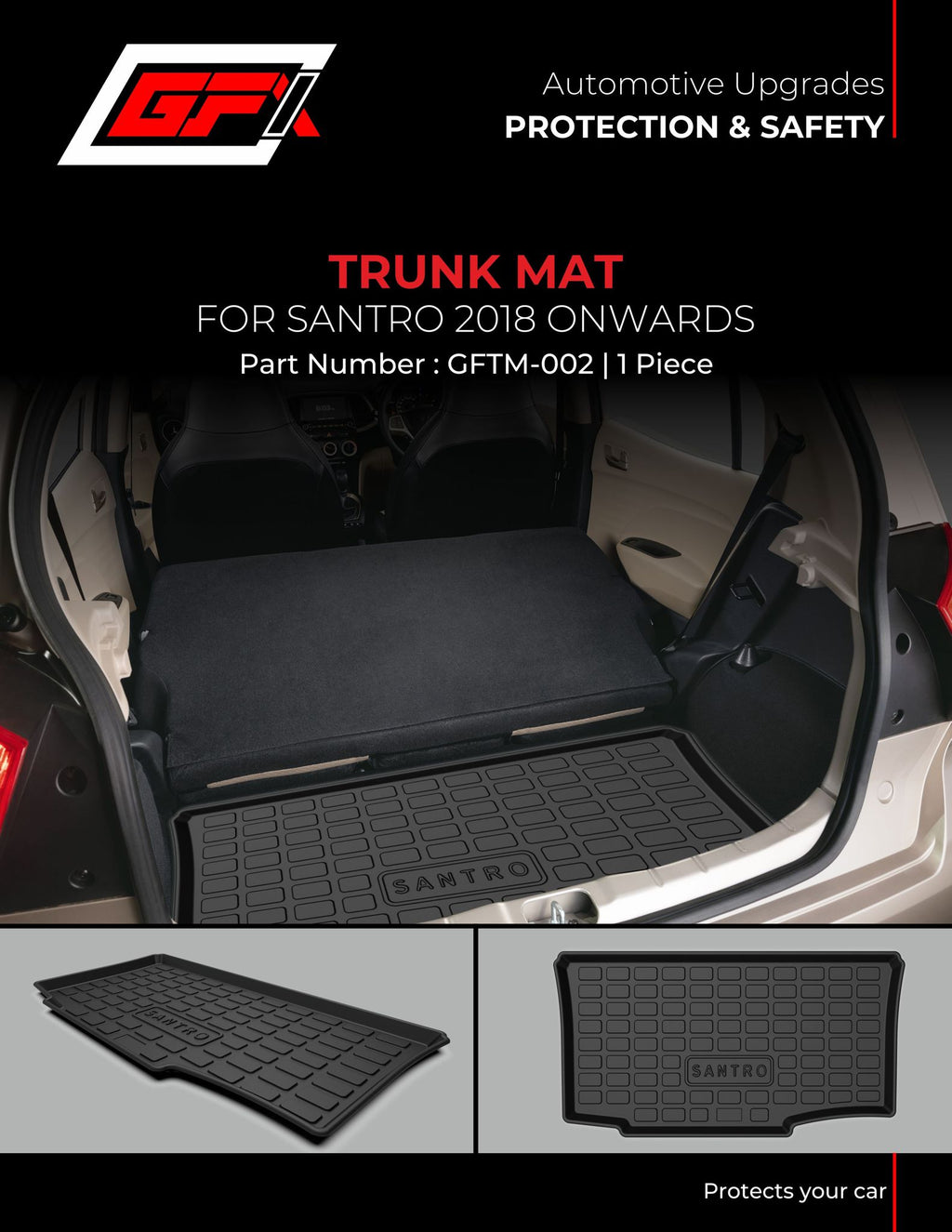 GFX Santro 2018 onwards Trunk Mat – DolphinAccessories