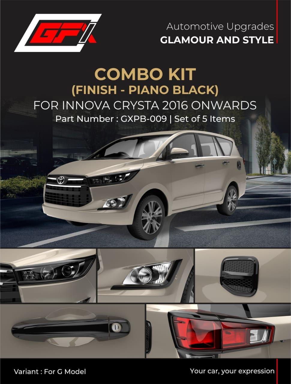 Toyota Innova 2016 Onwards GFX Piano Black Combo Finish Kit GXPB 009 ...