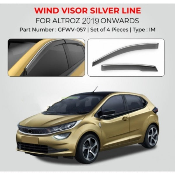 GFX ALTROZ 2019 ONWARDS WIND VISOR SILVER LINE – DolphinAccessories